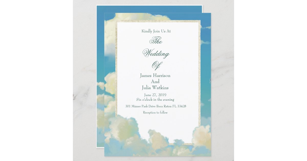 Cloud Wedding Invitation | Zazzle