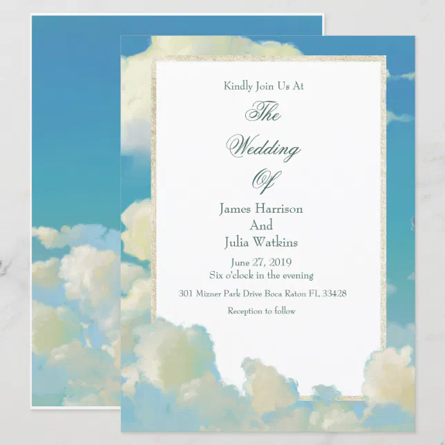 Cloud Wedding Invitation | Zazzle