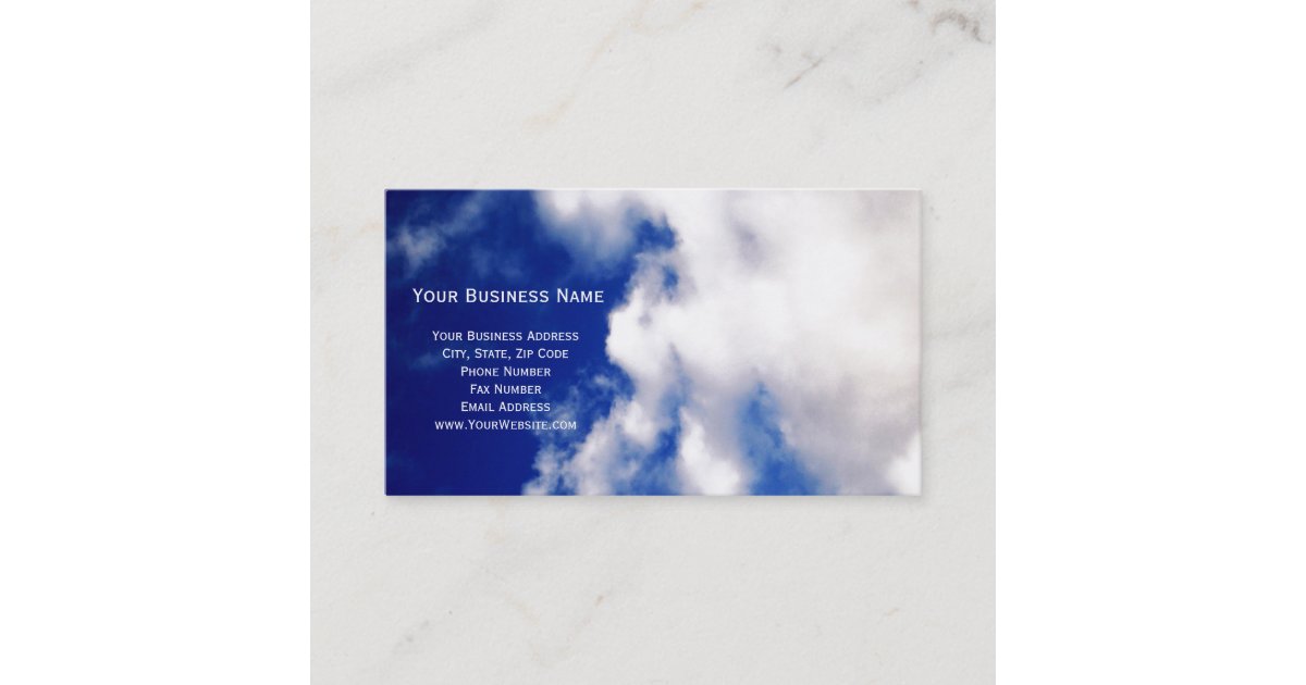 Clouds & Blue Sky Business Cards | Zazzle