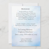 Clouds Funeral Celebration of Life Program | Zazzle