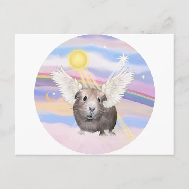 Clouds - Guinea Pig Angel (#2) Postcard | Zazzle