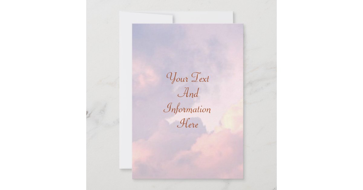 Clouds Invitation | Zazzle
