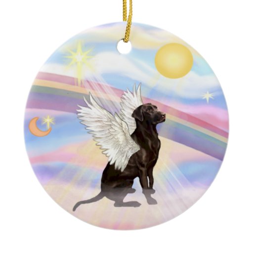 Chocolate Lab Angel Statue at Victor Bartlett blog