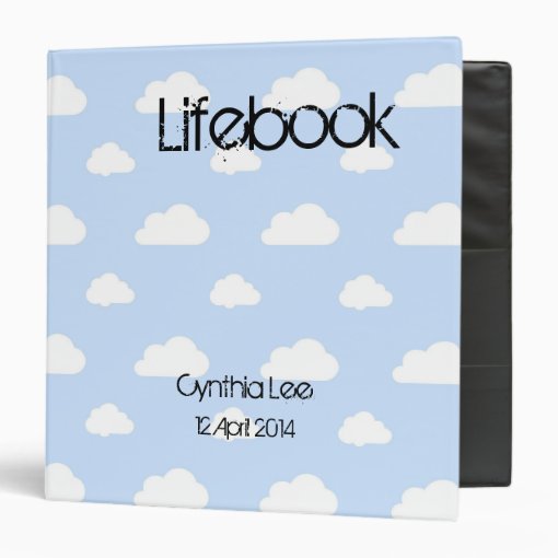 Clouds Lifebook Foster Care Adoption 3 Ring Binder | Zazzle