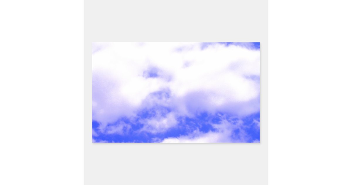 Clouds Rectangular Sticker | Zazzle
