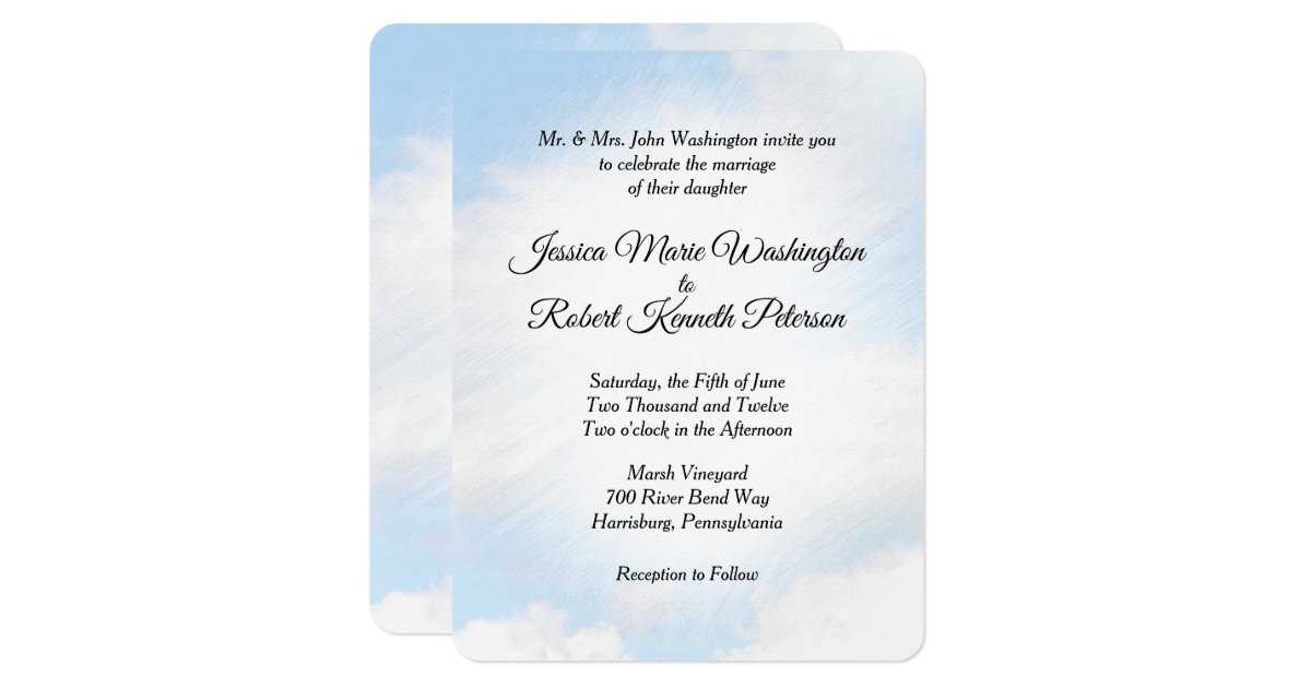 Clouds Wedding Invitations | Zazzle.com