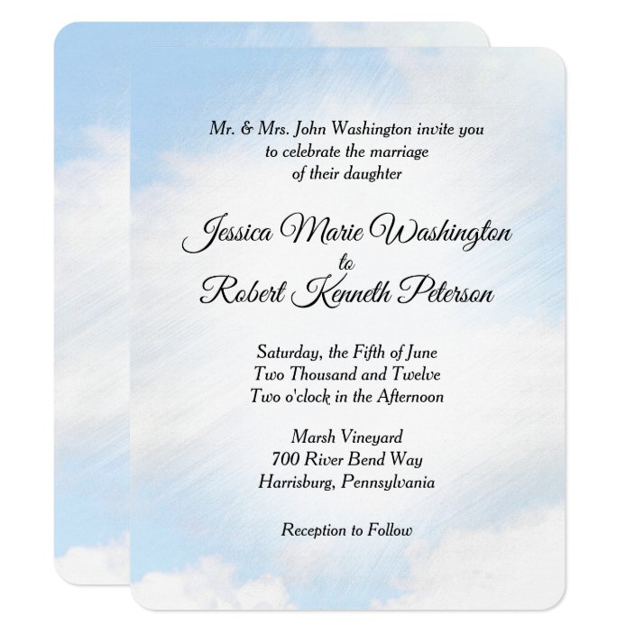 Clouds Wedding Invitations | Zazzle.com