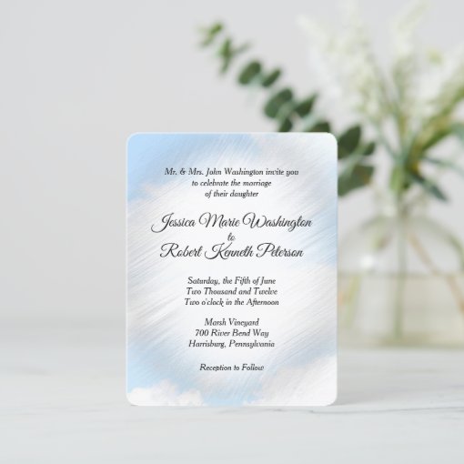Clouds Wedding Invitations | Zazzle