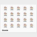Clove Is In The Air Funny Garlic Pun Classic Round Sticker | Zazzle