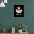 Clove Is In The Air Funny Garlic Pun Dark BG Poster | Zazzle