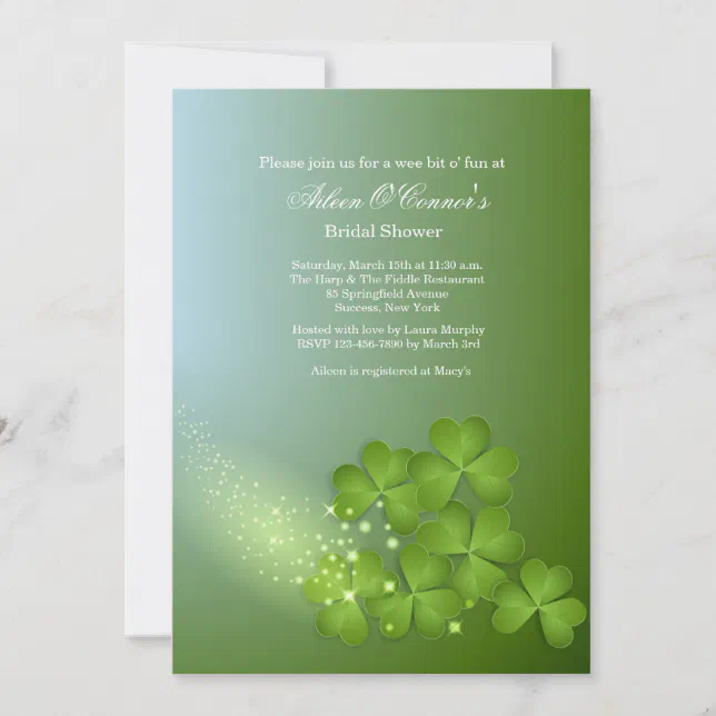 Clover Cascade Invitation | Zazzle