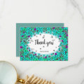 clover cute flower ornament Flat Thank You Card | Zazzle