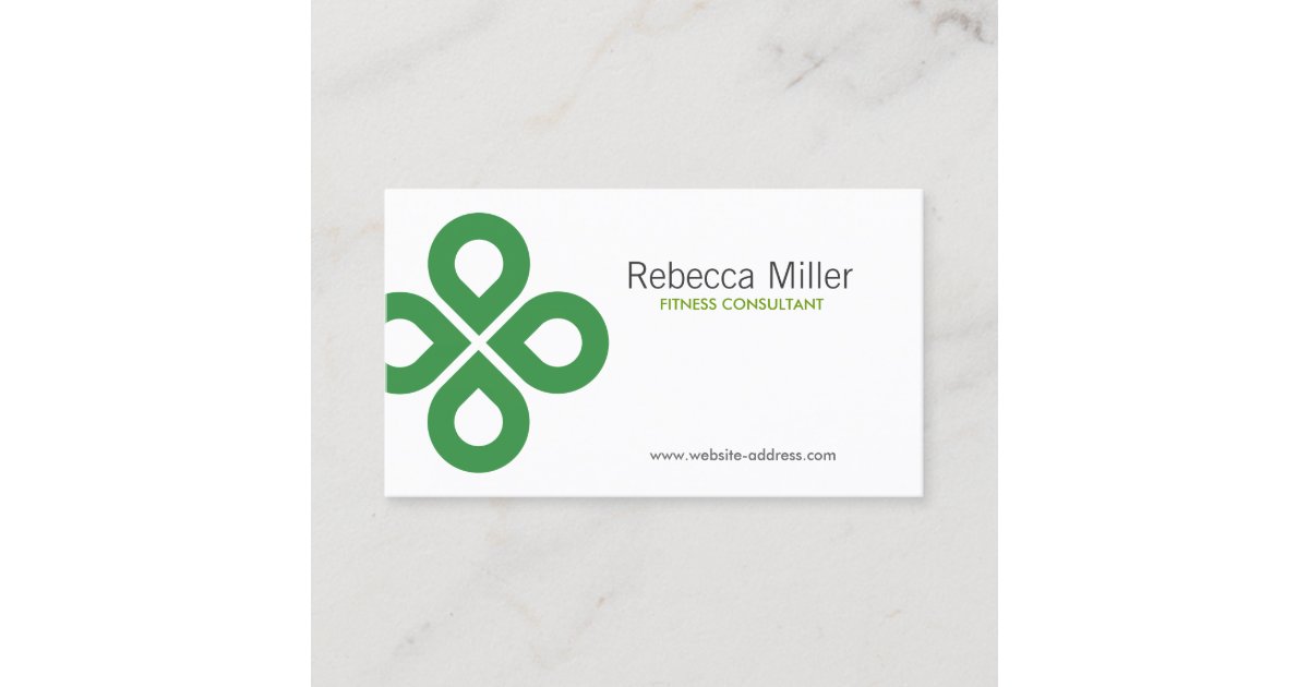 CLOVER DESIGN in GREEN Business Card | Zazzle