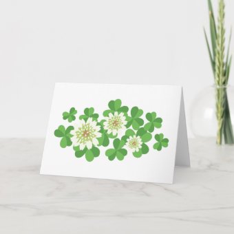 Clover Flowers Card | Zazzle