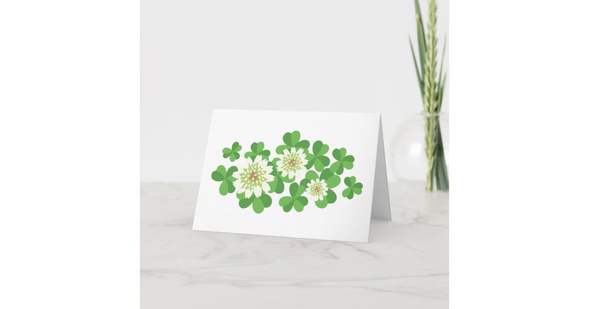 Clover Flowers Card | Zazzle
