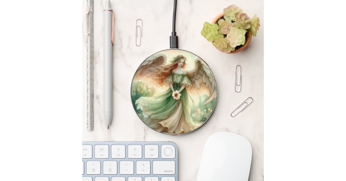 Clover Serenity Angel Wireless Charger | Zazzle
