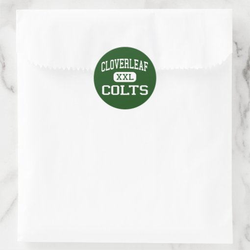 Cloverleaf - Colts - High School - Medina Ohio Classic Round Sticker ...