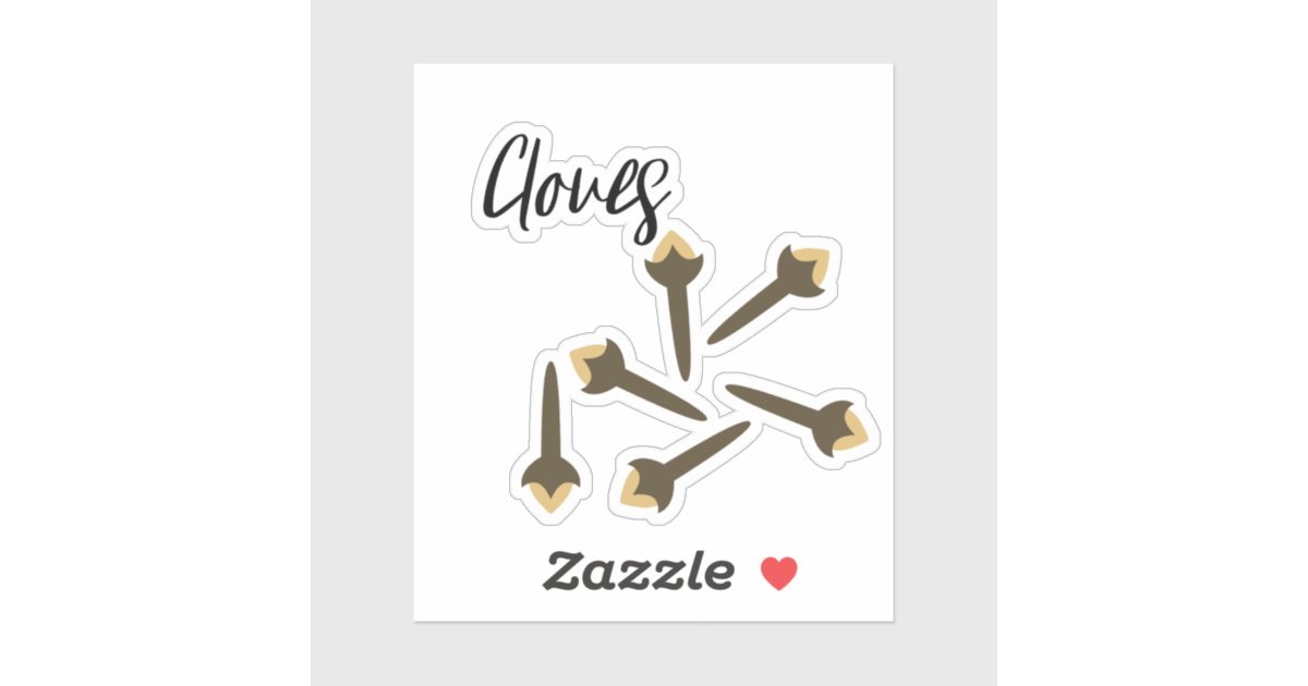 Cloves Spice Jar Sticker | Zazzle
