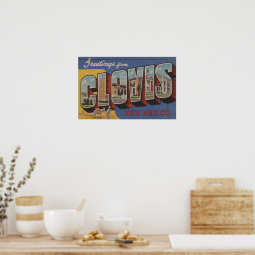 Clovis, New Mexico - Large Letter Scenes Poster | Zazzle