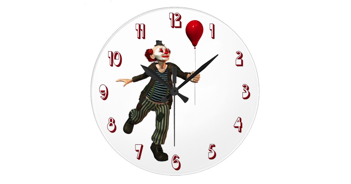 Clown 3 Wall Clock | Zazzle.com