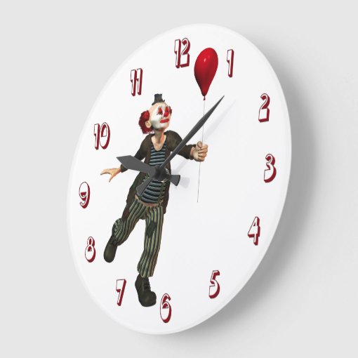 Clown 3 Wall Clock | Zazzle