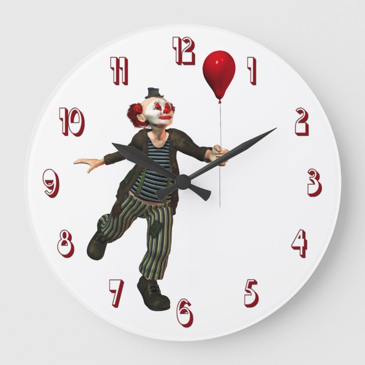 Clown 3 Wall Clock | Zazzle