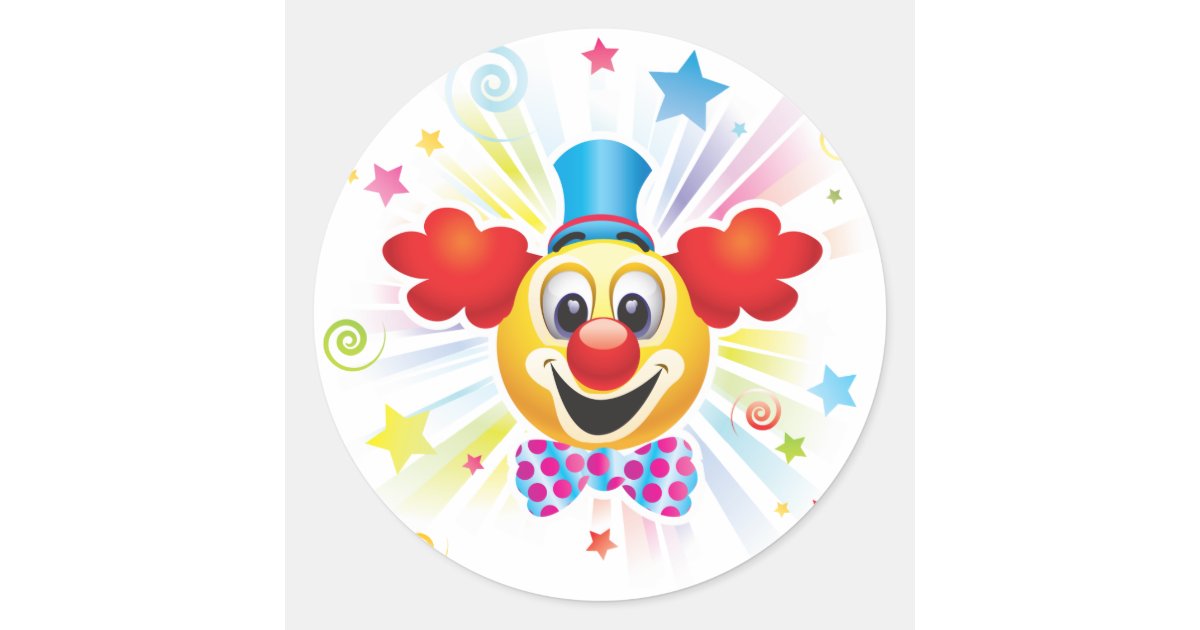 Clown Classic Round Sticker | Zazzle