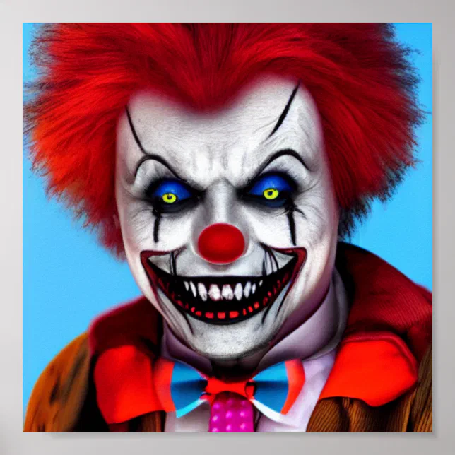 Clown Creepy Crazy Poster | Zazzle