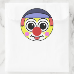 Clown Face Classic Round Sticker | Zazzle