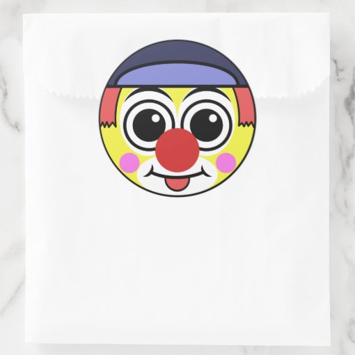 Clown Face Classic Round Sticker | Zazzle