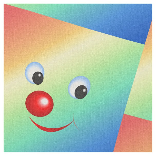 Pierrot Clown Vintage Carnival Clowns Pattern Fabric | Zazzle