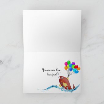 Clown Fish for kid's birthday Card | Zazzle