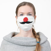 Clown nose with mustache adult cloth face mask | Zazzle