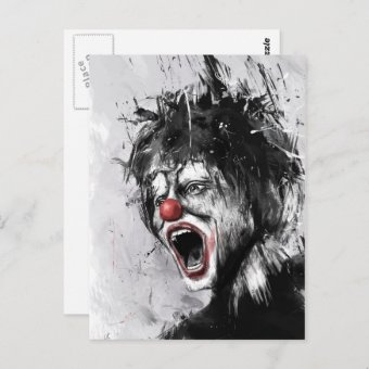 clown postcard | Zazzle