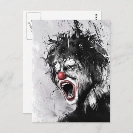 clown postcard | Zazzle