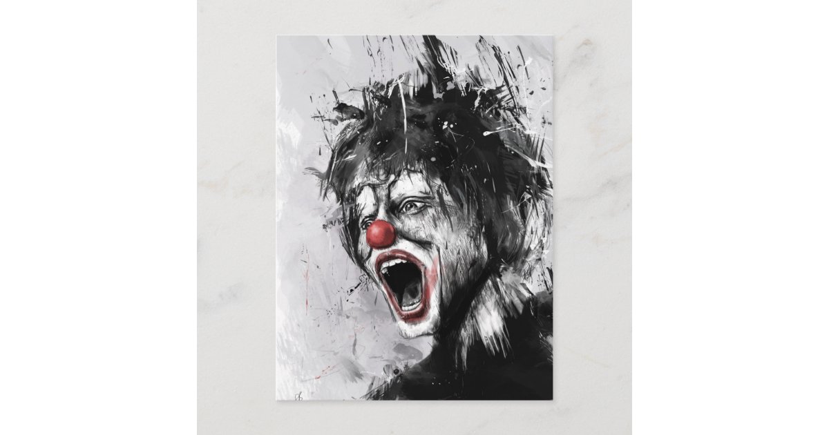 clown postcard | Zazzle