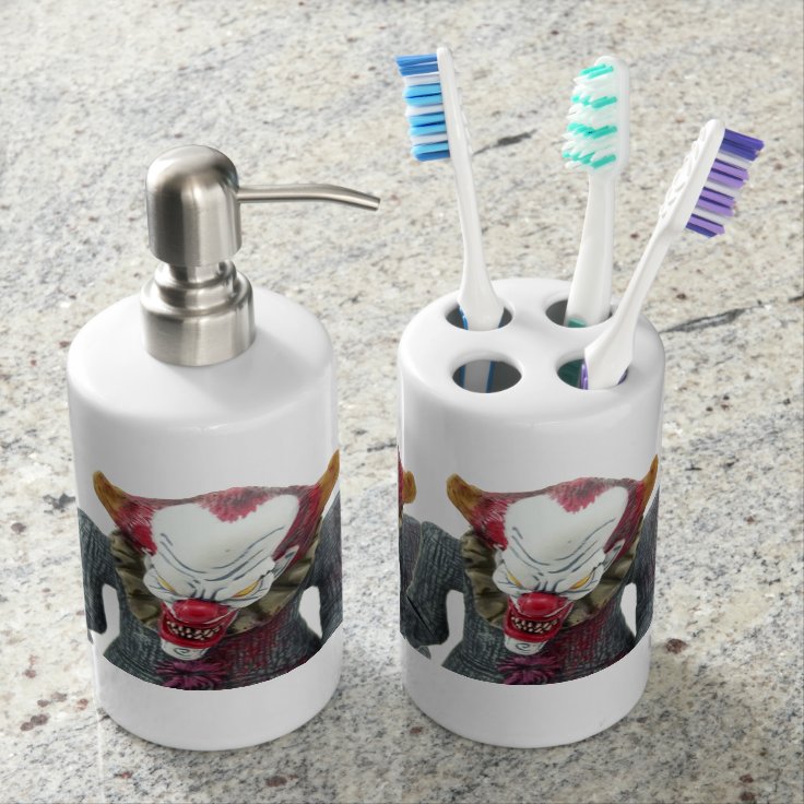 Clown Soap Dispenser Set | Zazzle
