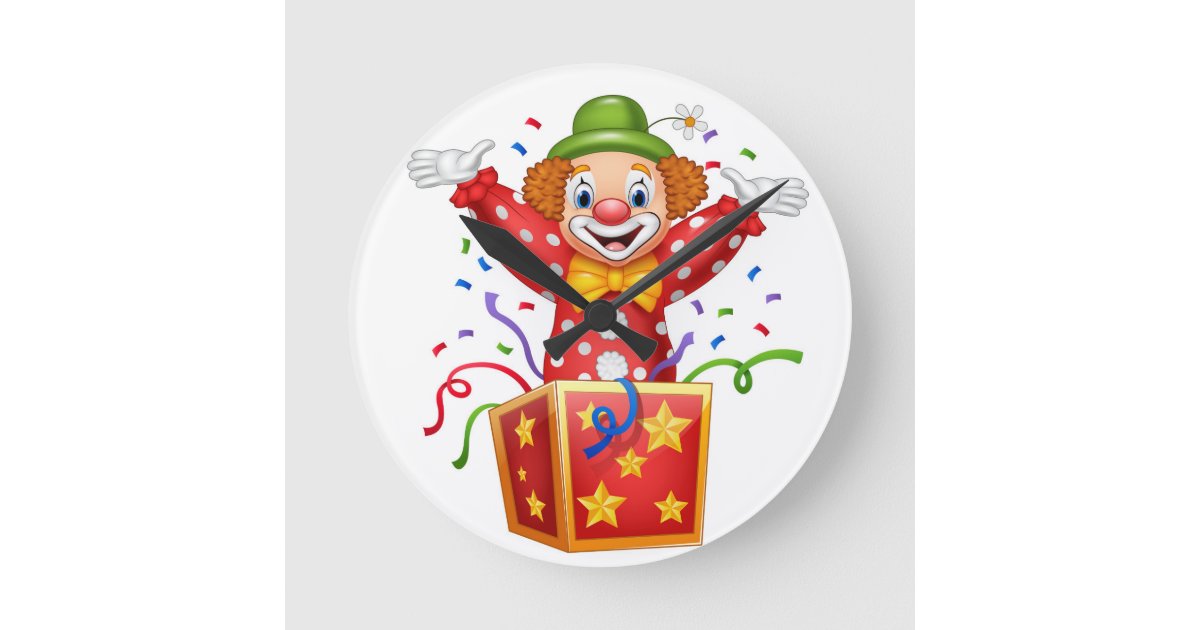 clown wall clock | Zazzle