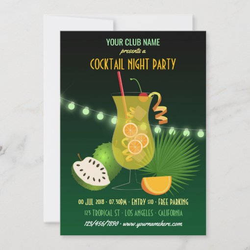 Club/Corporate Cocktail Night Party Invitation | Zazzle