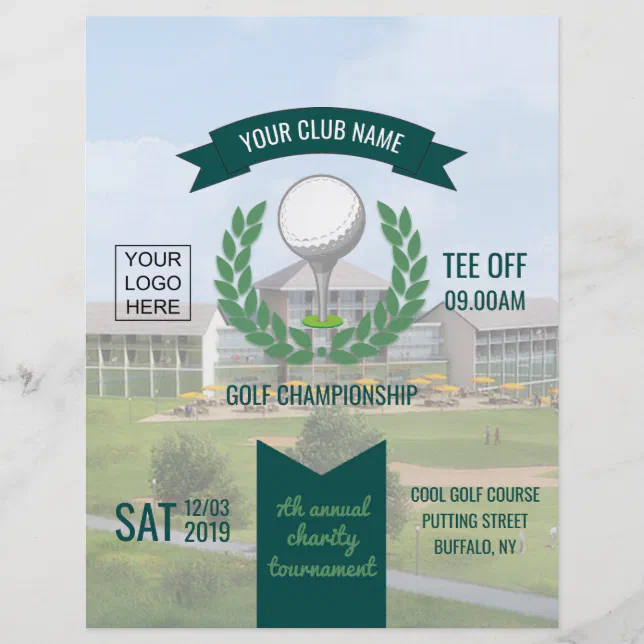 Club/Corporate Golf Tournament Advertisement Flyer | Zazzle