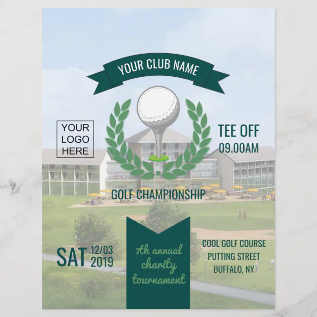 Club/Corporate Golf Tournament Advertisement Flyer | Zazzle