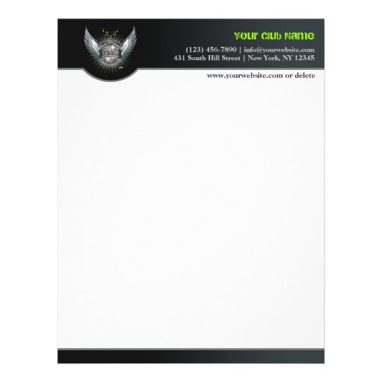 Club / DJ Letterhead | Zazzle.com