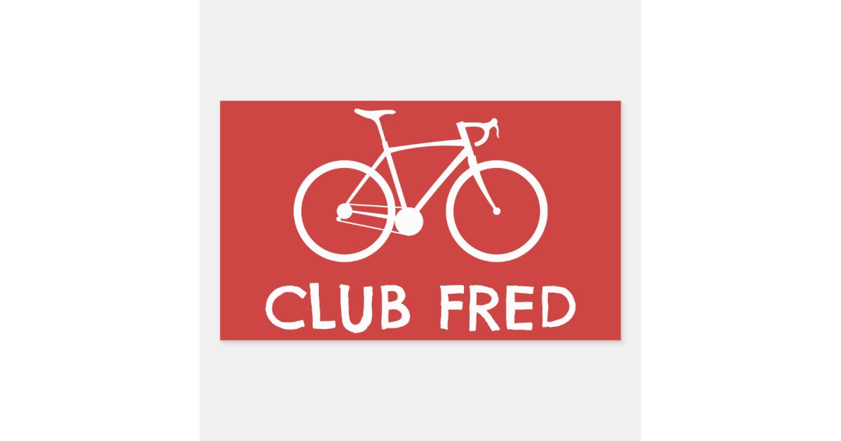 Club Fred Cycling Rectangular Sticker | Zazzle
