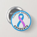 Clubfoot Awareness Advocate Ribbon White Button | Zazzle