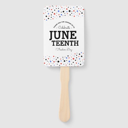 Cluster of Stars | Juneteenth Information Hand Fan | Zazzle