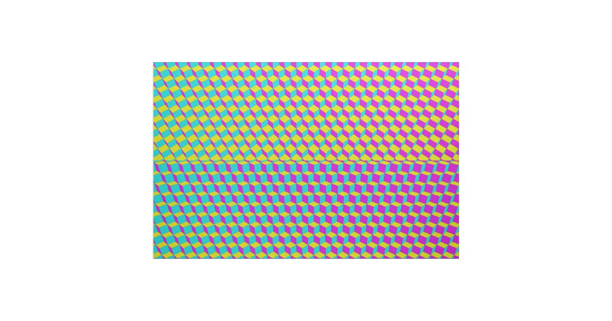CMYK Blocks Fabric | Zazzle.com
