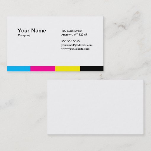 CMYK_STRIPES BUSINESS CARD | Zazzle