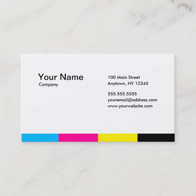 CMYK_STRIPES BUSINESS CARD | Zazzle
