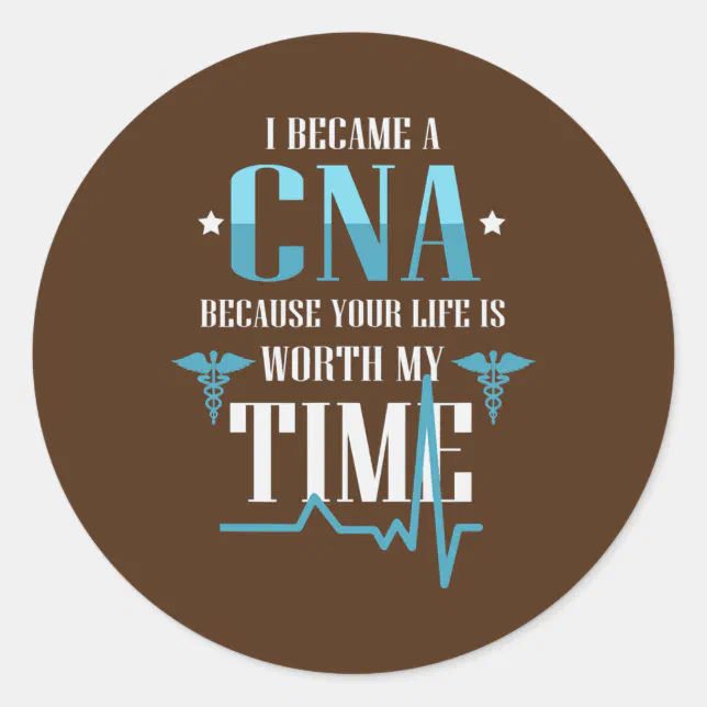 CNA Beautiful Apparel Registered Nurse Classic Round Sticker | Zazzle