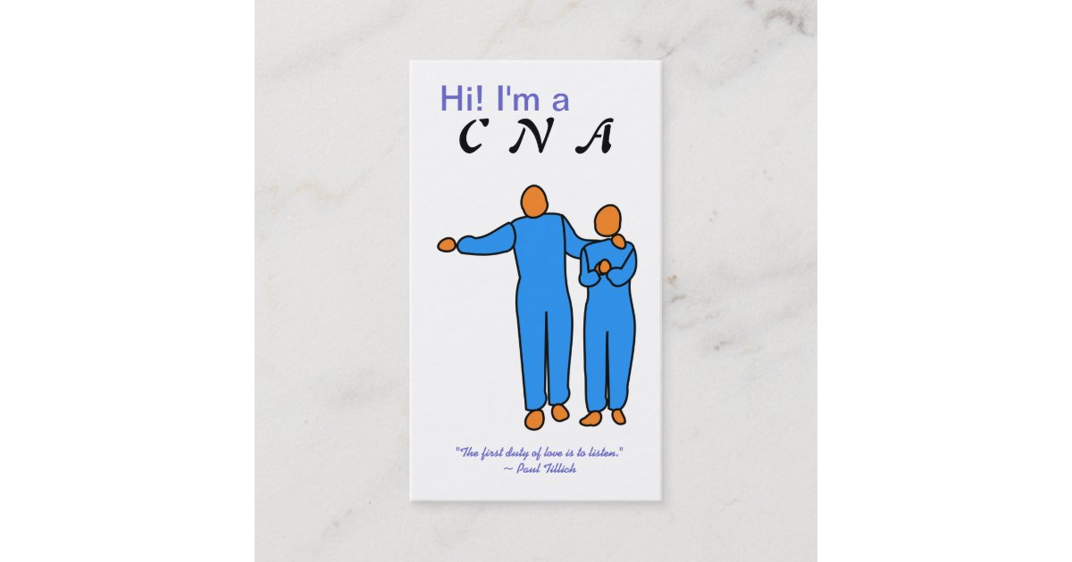 CNA Business Card template | Zazzle